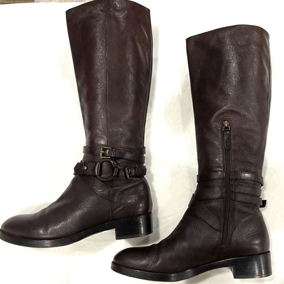 Via Spiga | Shoes | Via Spiga Gabrielle Womens Brown Leather Tall ...